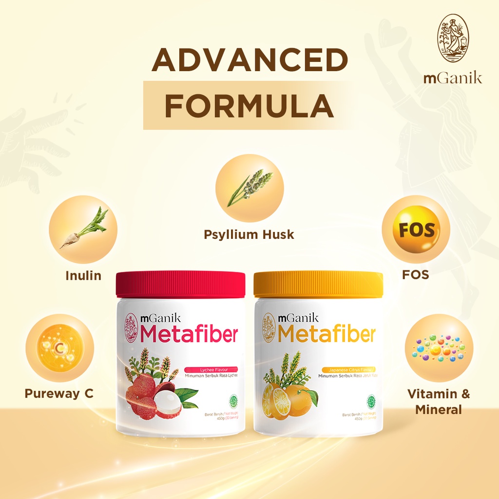 Jual mGanik METAFIBER 450 Gram / M ganik Meta fiber Minuman Serbuk Rasa ...