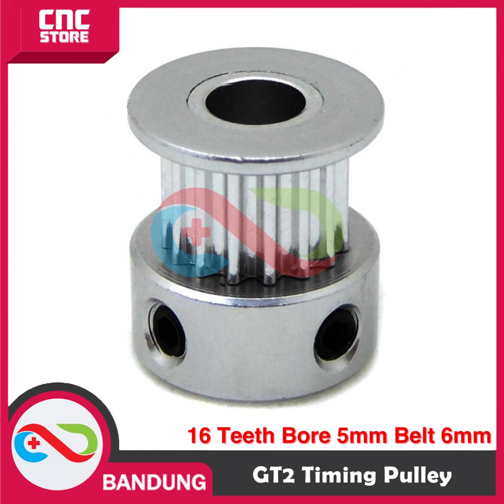 Jual GT2 TIMING PULLEY 16 TEETH BORE 5MM BELT 6MM | Shopee Indonesia