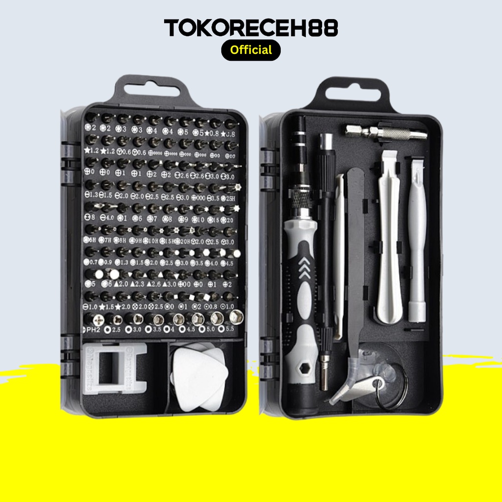 Jual Obeng 115 in 1 Multifungsi Full Set Alat Bongkar Mini Precision Insulated Kamera Kamera PC ...