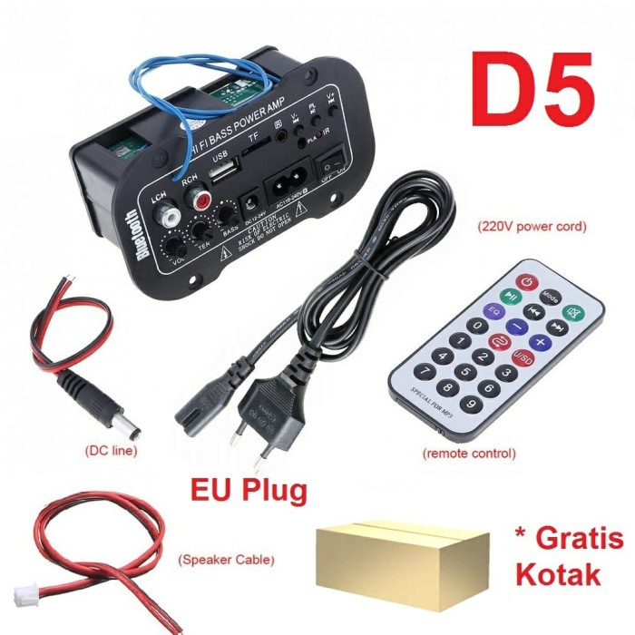 Jual Ampli Amplifier Modul Papan Board Audio Bluetooth USB Radio TF DIY Subwoofer D5 D10 D3 ...