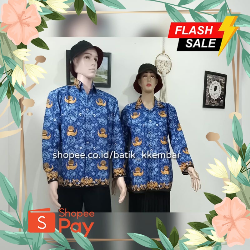 Jual SRAGAM HARI PAHLAWAN //SERAGAM KORPRI TERBARU 2022 PRIA WANITA KERAH HITAM STANDAR ...