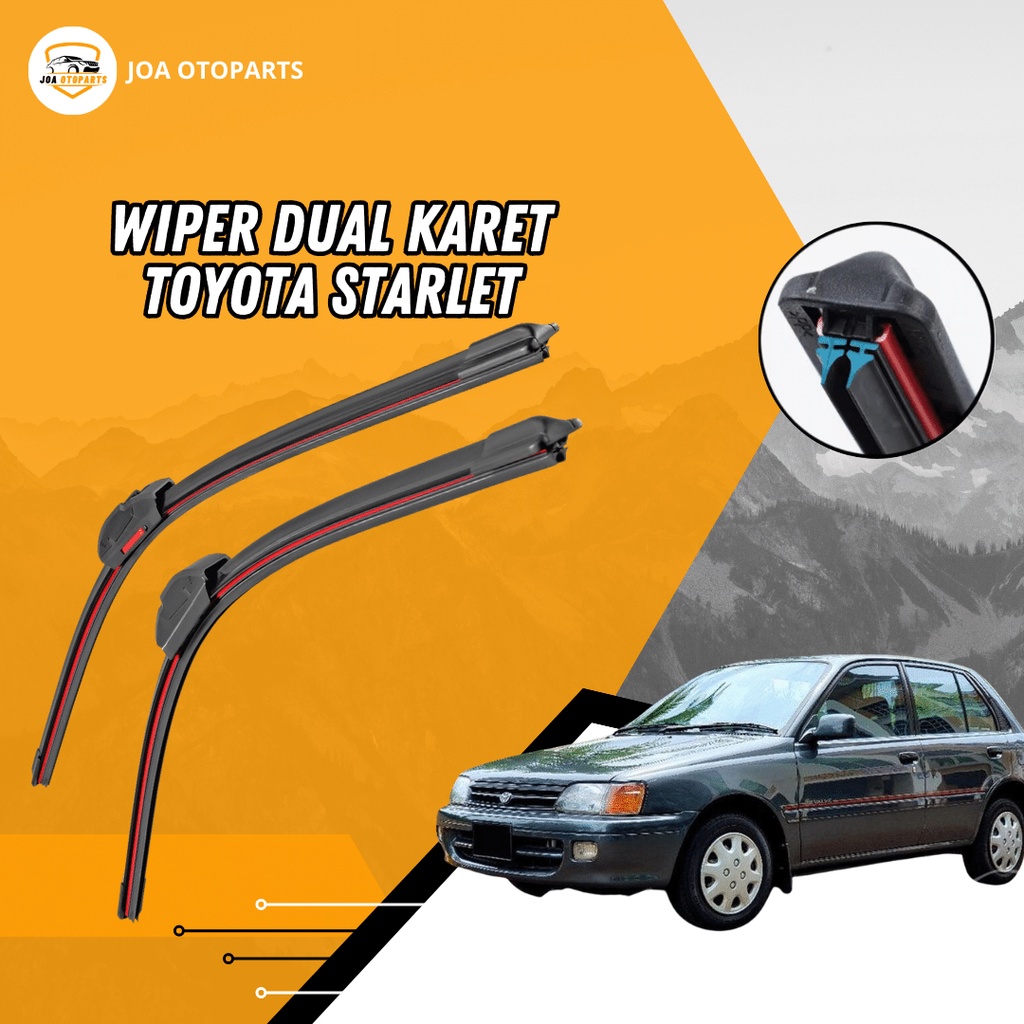 Jual Wiper Mobil Dual Karet - Toyota Starlet - Wiper Frameless Dual ...