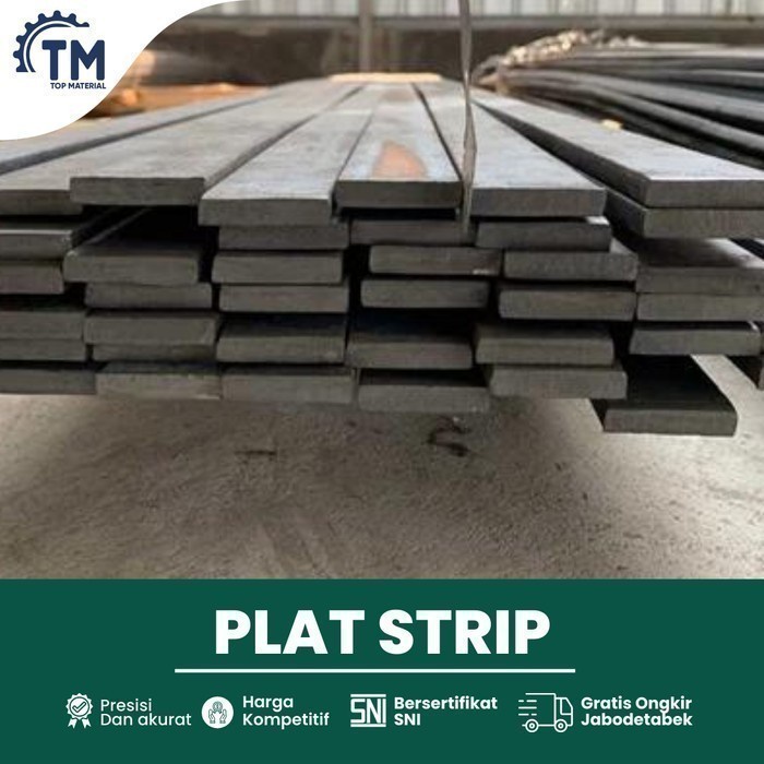Jual Plat Strip 5mm x 50mm x 6M Full SNI Besi Flat Bar | Shopee Indonesia