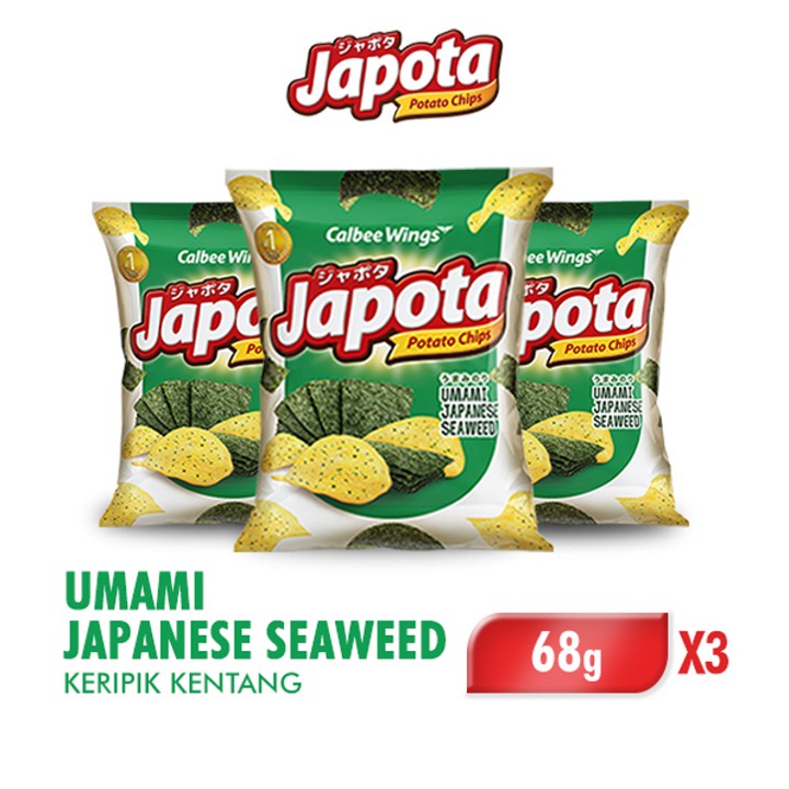 Jual Japota Keripik Kentang Umami Japanese Seaweed 68 gr x3 | Shopee ...