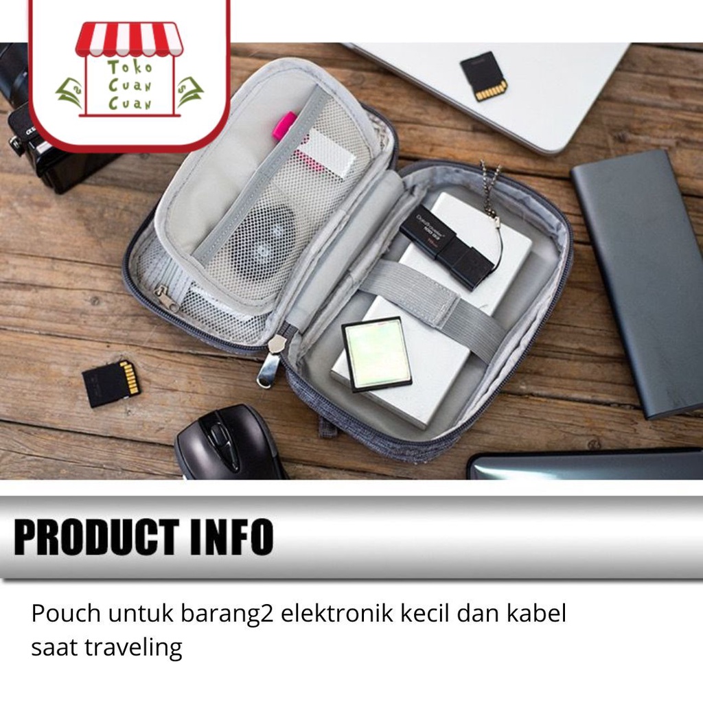 Jual TCC ORGANIZER POUCH POWER BANK GADGET SOFTCASE POUCH SERBAGUNA TAS ...