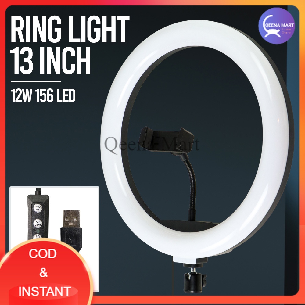 Jual Lampu Ring Light RGB LED 12W 156 LED 13 Inch 1 Holder - F-330Q | Shopee Indonesia