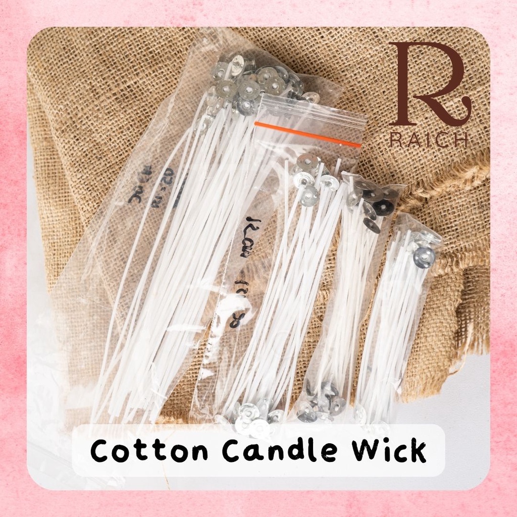 Jual Cotton Candle Wick / Sumbu Lilin Katun Eco Wick Friendly - Pre Wax (20pcs/50pcs) | Shopee ...