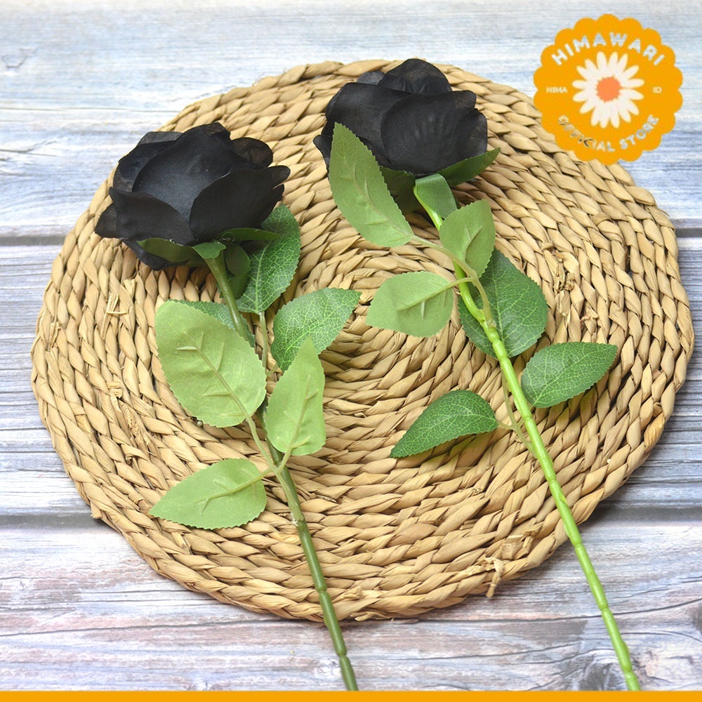 Jual HIMA - Mawar Hitam Black Rose Plastik Tanaman Artifisial Palsu ...