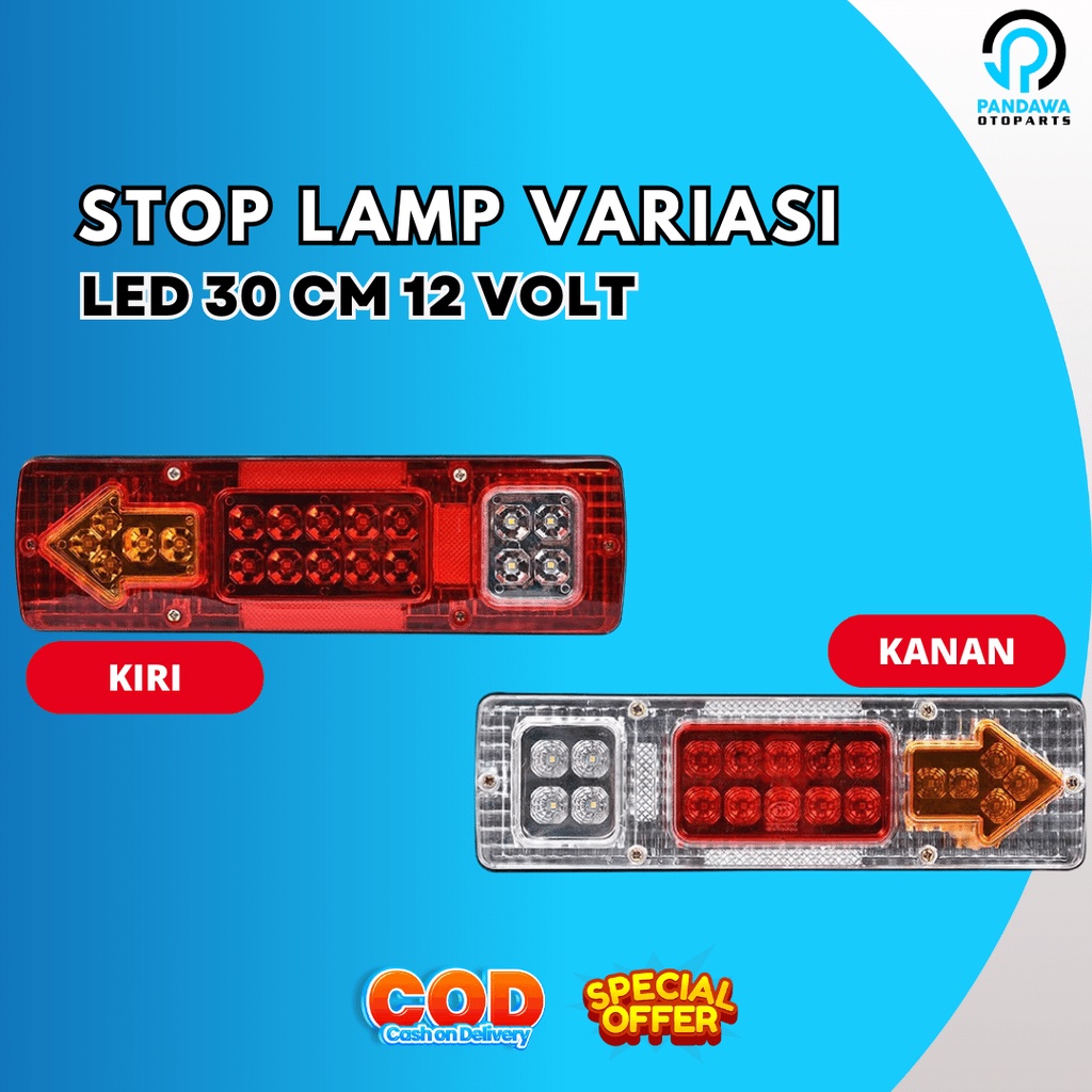 Jual Stoplamp Variasi Pickup 12V Model LED Waterproof (2 PCS) Kiri dan ...