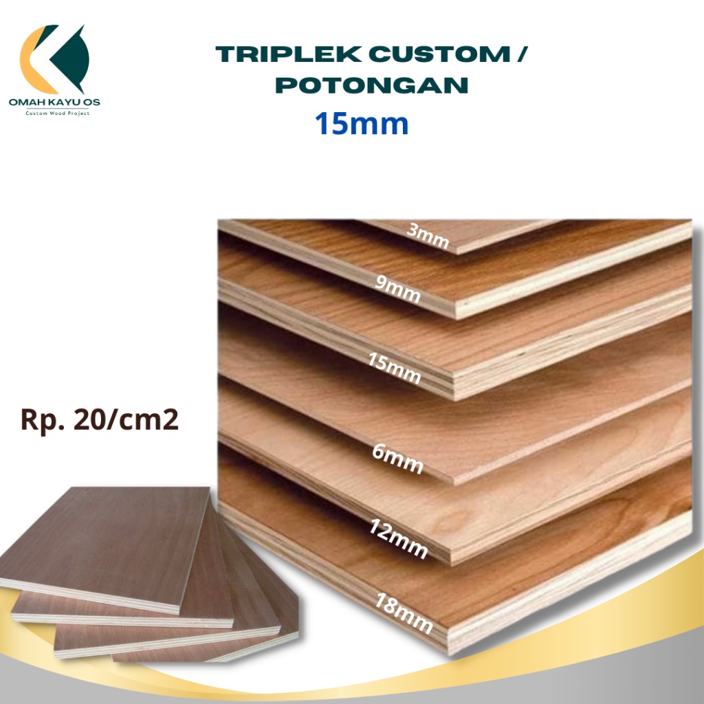 Jual Triplek Multiplek 15mm Potongan Custom Sesuai Request Berkualitas ...
