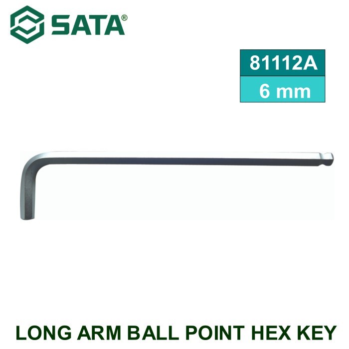 Jual SATA Kunci L 6 mm Panjang 81112A SATA Long Arm Ball Point Hex Key ...