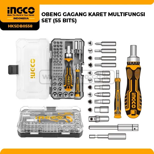 Jual INGCO Obeng Tool Set Presisi Komplit Plus Mata Shock Sok Kecil CrV ...