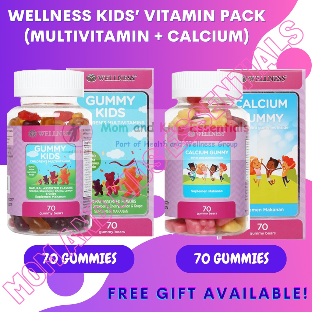 Jual WELLNESS GUMMY KIDS CHILDREN MULTIVITAMIN DAN CALCIUM GUMMY 70 ...