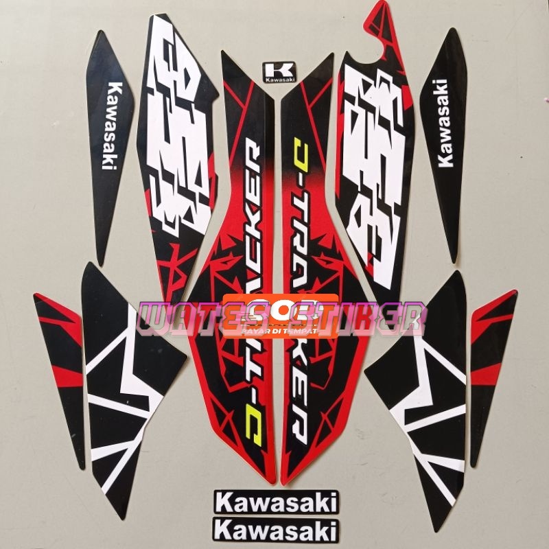Jual Striping Decal Polet Sticker motor kawasaki D-Tracker dtracker ...