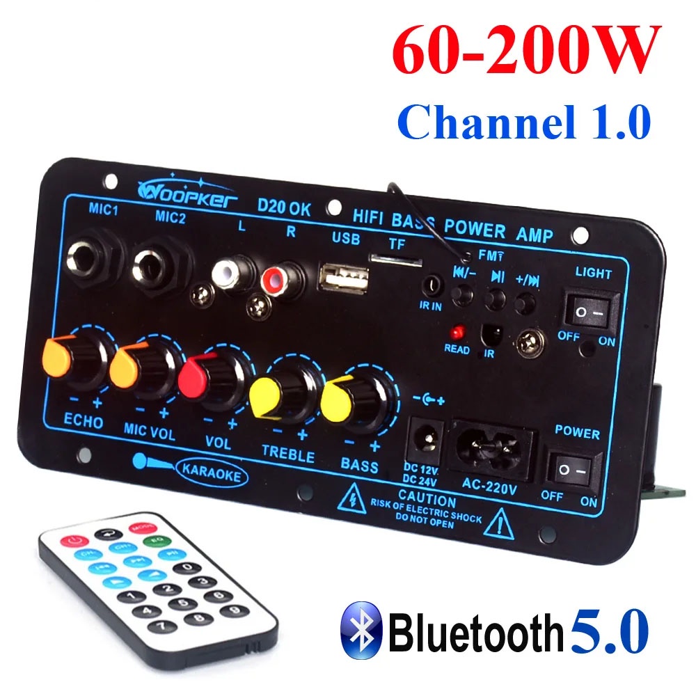 Jual D20 DIY Amplifier Board Audio Bluetooth USB Radio TFSubwoofer ...