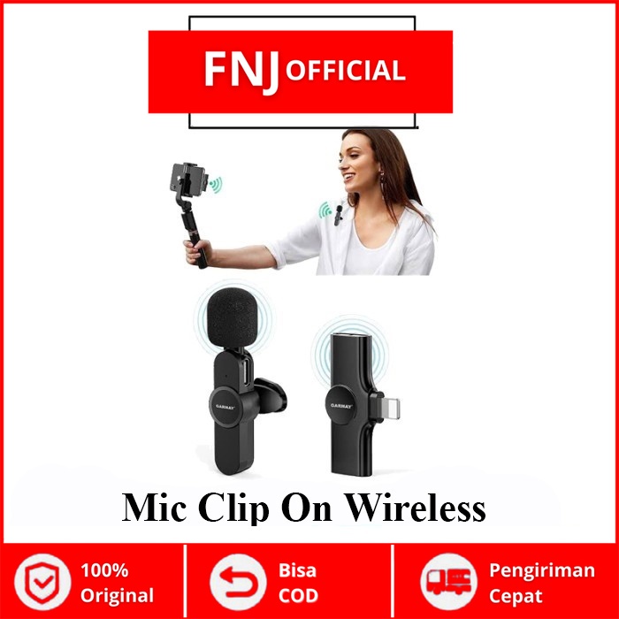Jual Mic Clip On Wireless Microphone Jepit - Mic Tanpa Kabel Youtuber ...