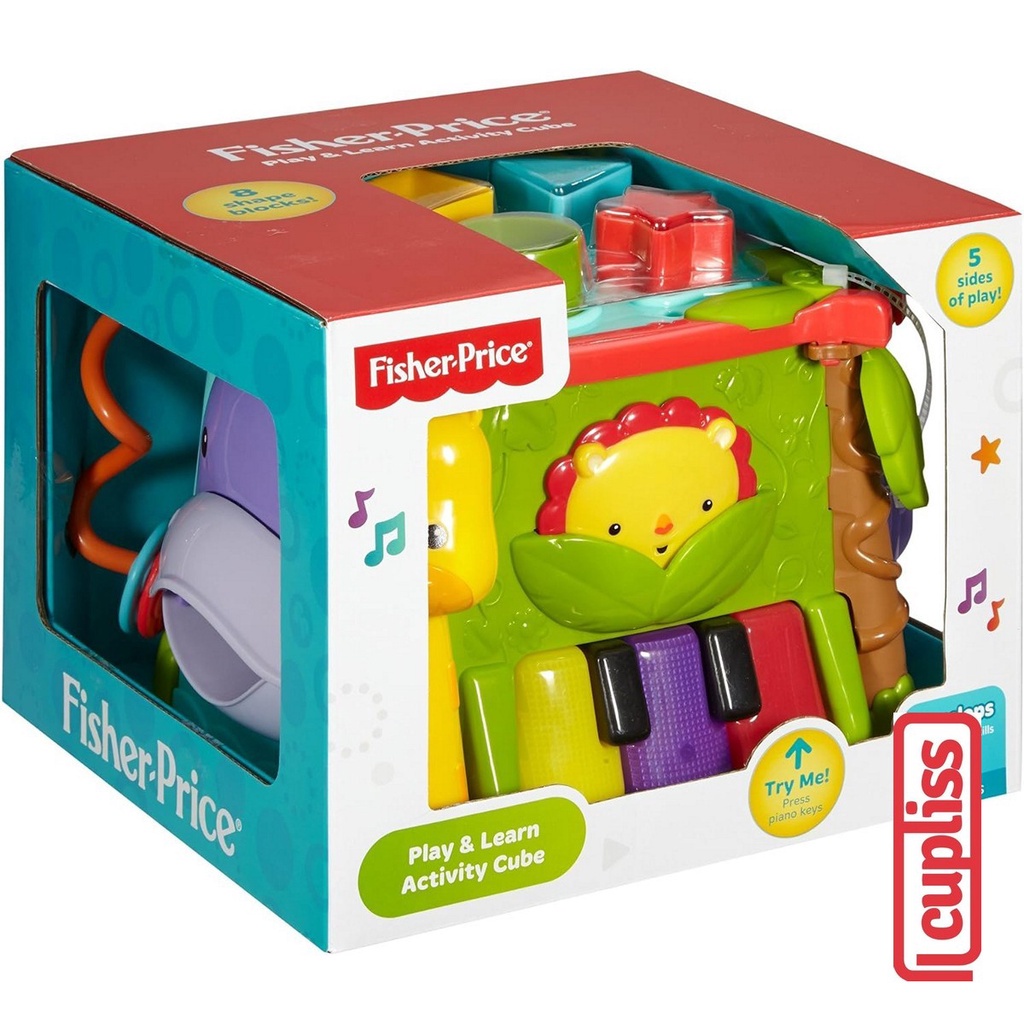 Jual Fisher Price Original DNP32 Laugh Learn Activity Cube Busy Box Use ...