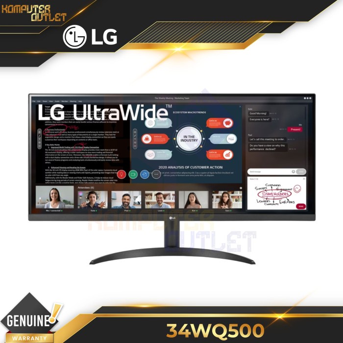 Jual Monitor Led LG 34WQ500 - UltraWide FHD Monitor 34" IPS Display HDR ...