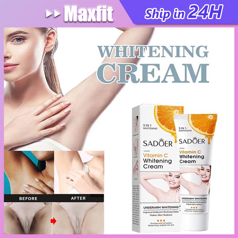 Jual SADOER Vitamin C Whitening Cream Pemutih Selangkangan Dan Ketiak Badan Ampuh Krim Pemutih ...