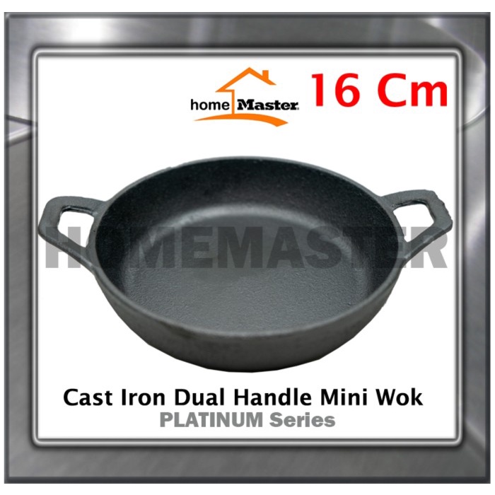 Jual Cast Iron/Besi Cor Panci/Wajan/Wok Mini 2/Dual Handle/Pegangan IP2 ...