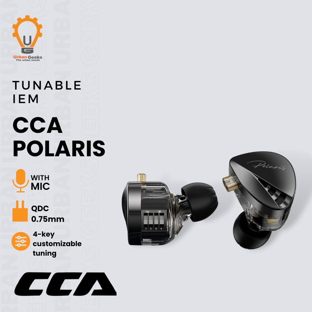 Jual CCA Polaris In Ear with 4 Tuning Switch Single Dynamic Driver Earphone with MIC | Shopee ...