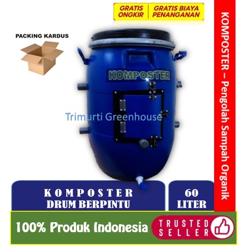 Jual Tong Komposter 60 Liter Berpintu Alat Pengolah Sampah Organik ...