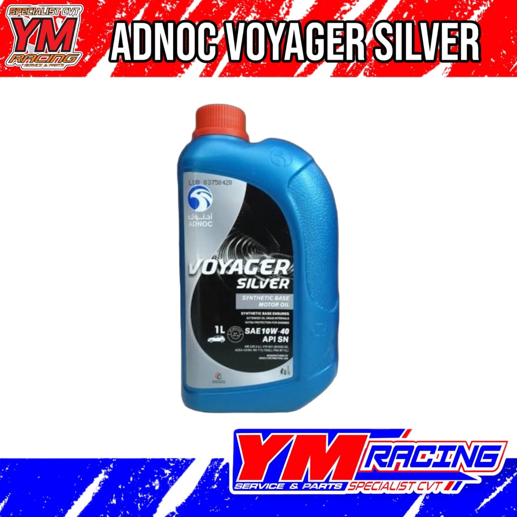 Jual OLI ADNOC VOYAGER SAE 10W40 1L SILVER / OLI MESIN ADNOC VOYAGER 1 ...