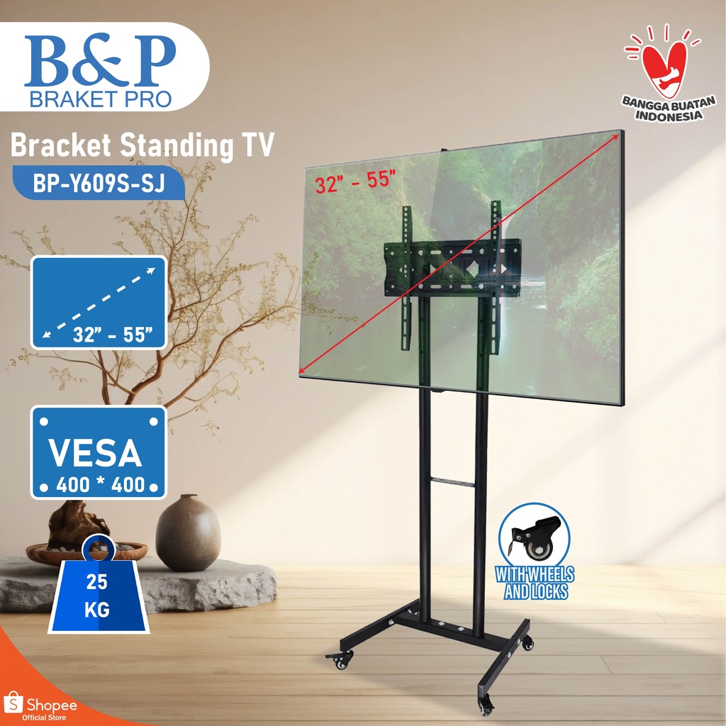Jual Bracket Braket TV Standing 32 43 49 50 55 Inch Brecket Stand 32 ...