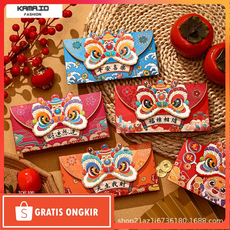 Jual Angpao Imlek / (4PCS) ANGPAO PANJANG TAHUN NAGA / ANGPAU 2024 ...