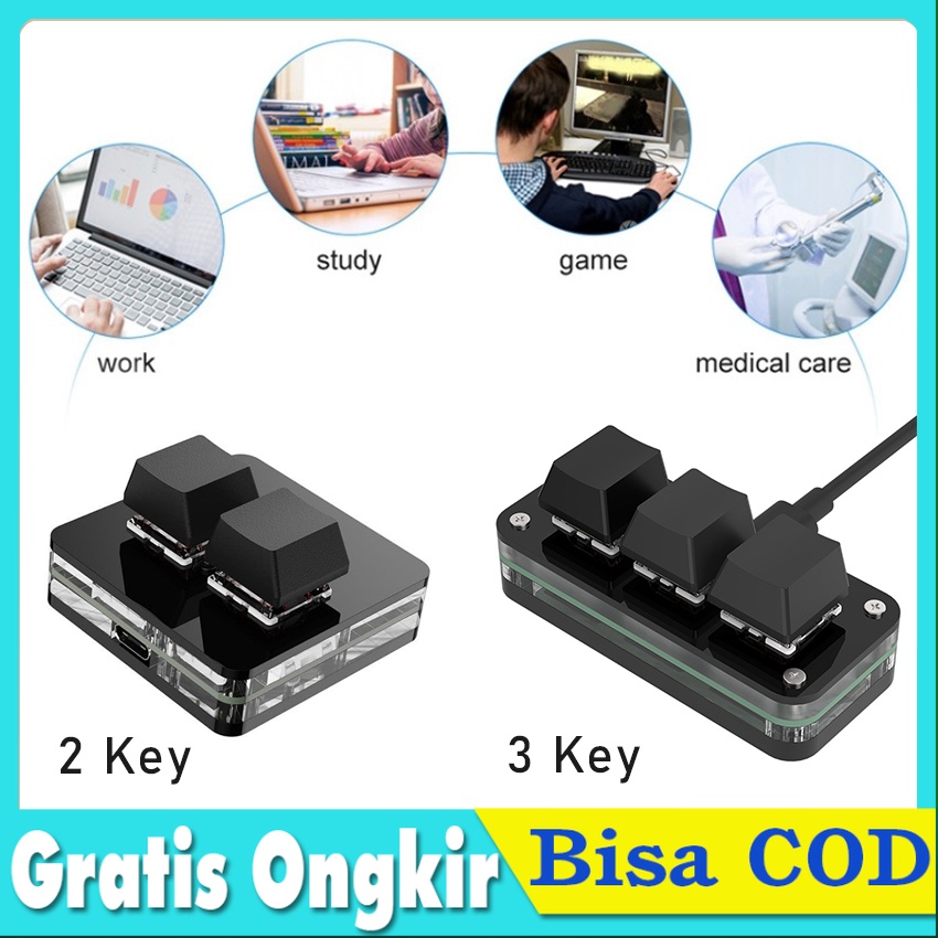 Jual 3-key Mechanical Keyboard MX Switch KB Programmable Sayo O2L RGB ...