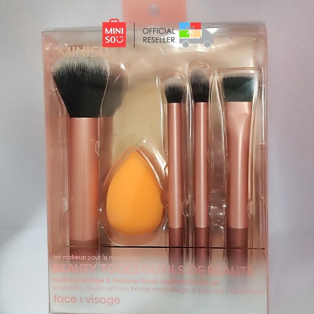 Jual Miniso Beauty Tools 5 Set / alat MakeUp Set 5 Pcs | Shopee Indonesia