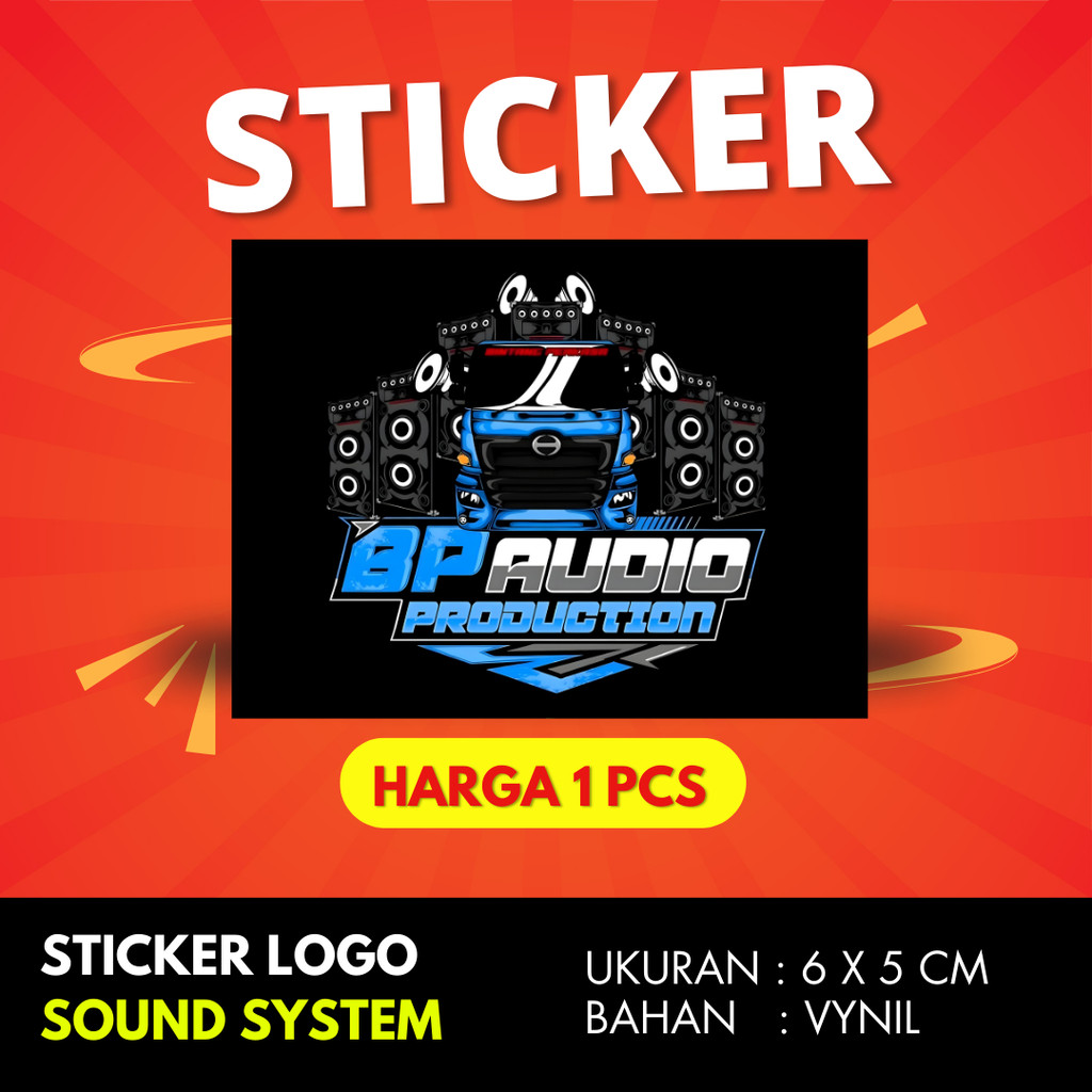 Jual Sticker sound system BP AUDIO PRODUCTION BAHAN VYNIL ANTI AIR ...