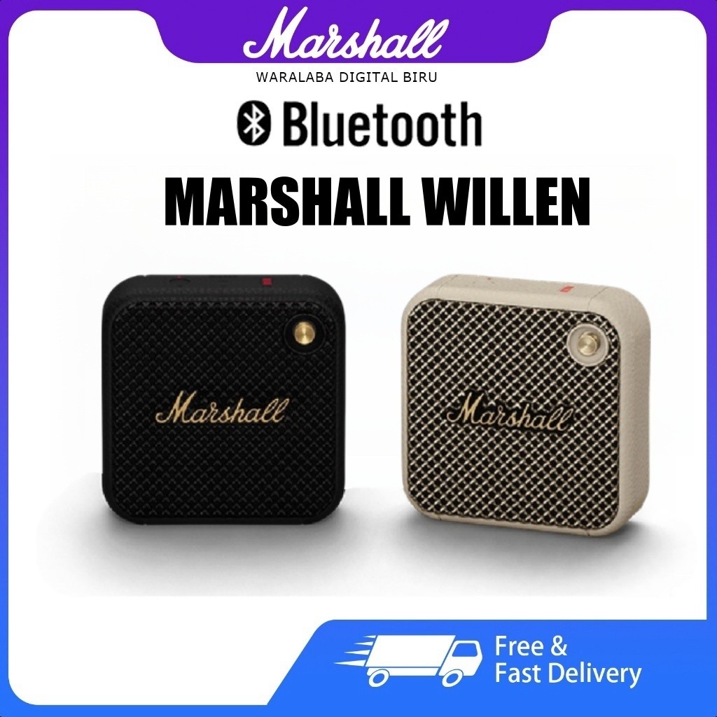 Jual Marshall Willen Portable Bluetooth Speaker Spiker Bluetooth bass ...