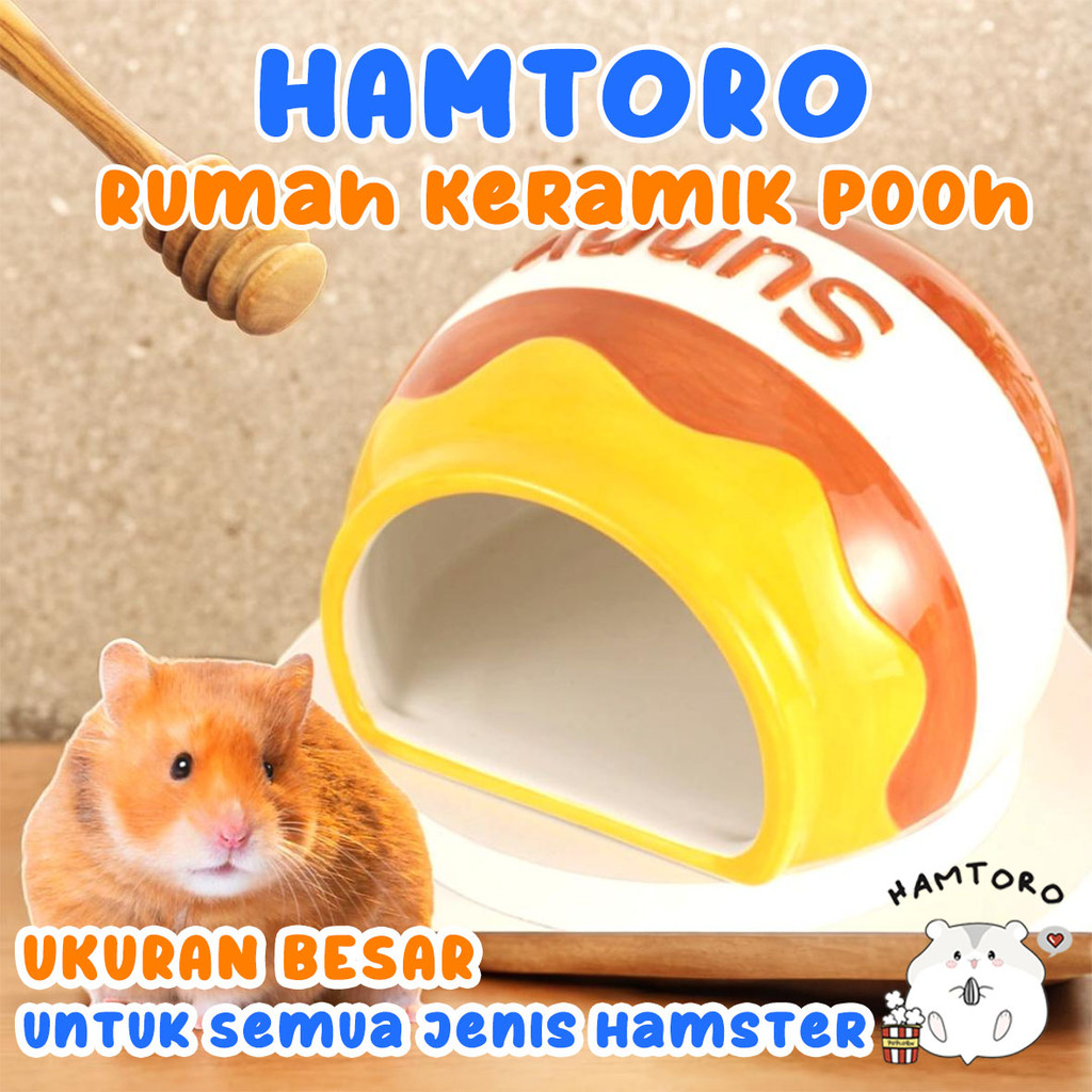 Jual Hamtoro Keramik POOH JUMBO Rumah Hamster, Gecko, Sugar Glider ...