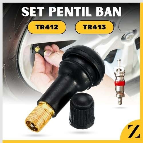 Jual 100 PCS Pentil Ban Tubeless TR412 TR413 Karet Motor Mobil TR 412 413 Ban STD Kop Tubles ...
