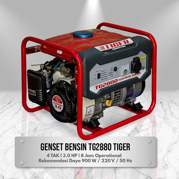 Jual TIGER Genset GENERATOR Bensin 4 TAK 1000 WATT AVR TG 2880 | Shopee Indonesia