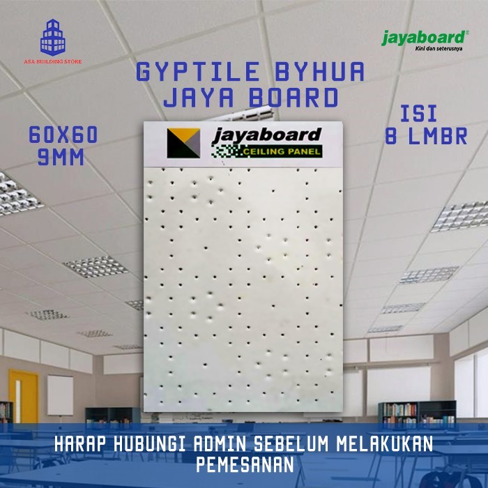Jual Plafon Akustik / Gyptile Byhua Jayaboard Uk 60 x 60 | Shopee Indonesia