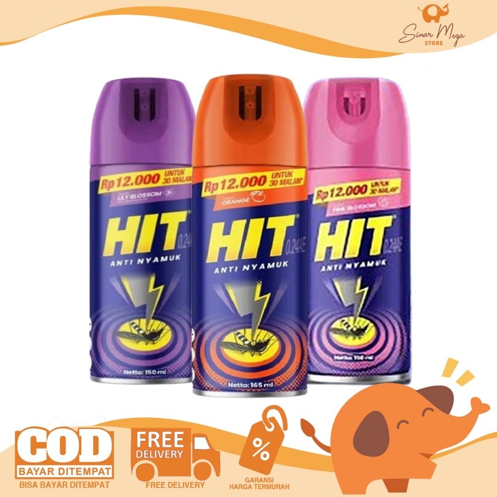 Jual HIT Obat Nyamuk Semprot Mini 150ml - Spray Anti Serangga / Kecoa ...