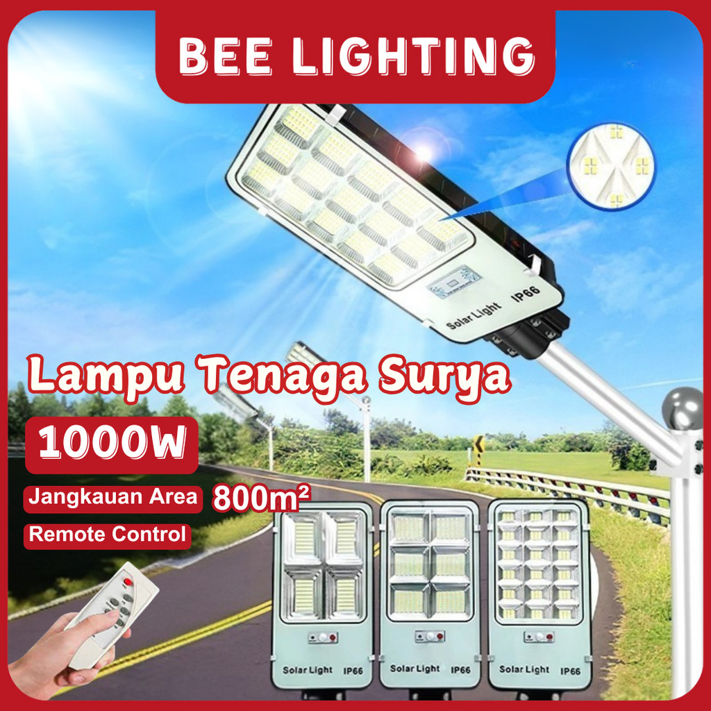 Jual BEE LIGHTING ⭐GARANSI 1 TAHUN⭐ Lampu Tenaga Surya Lampu Jalan Tenaga Surya Matahari 1000W ...