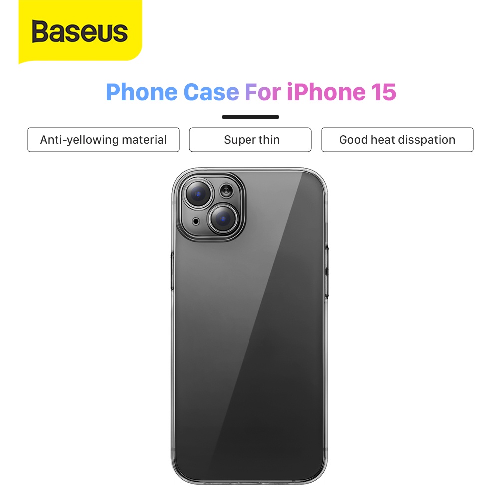Jual Baseus Premium Transparant Case Anti Kuning Case HP iPhone 15/Plus ...