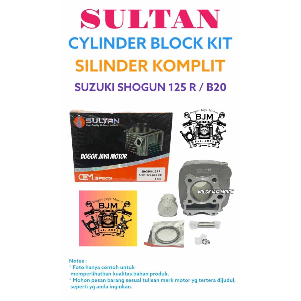 Jual 1 SET SULTAN SILINDER KOMPLIT MOTOR SUZUKI SHOGUN 125 R / B20 ...
