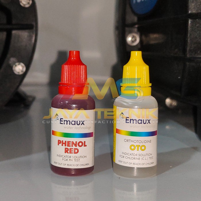 Jual Isi Ulang Reffil Cairan pH+ Chlorine Merk Emaux| Test Kit Kolam ...