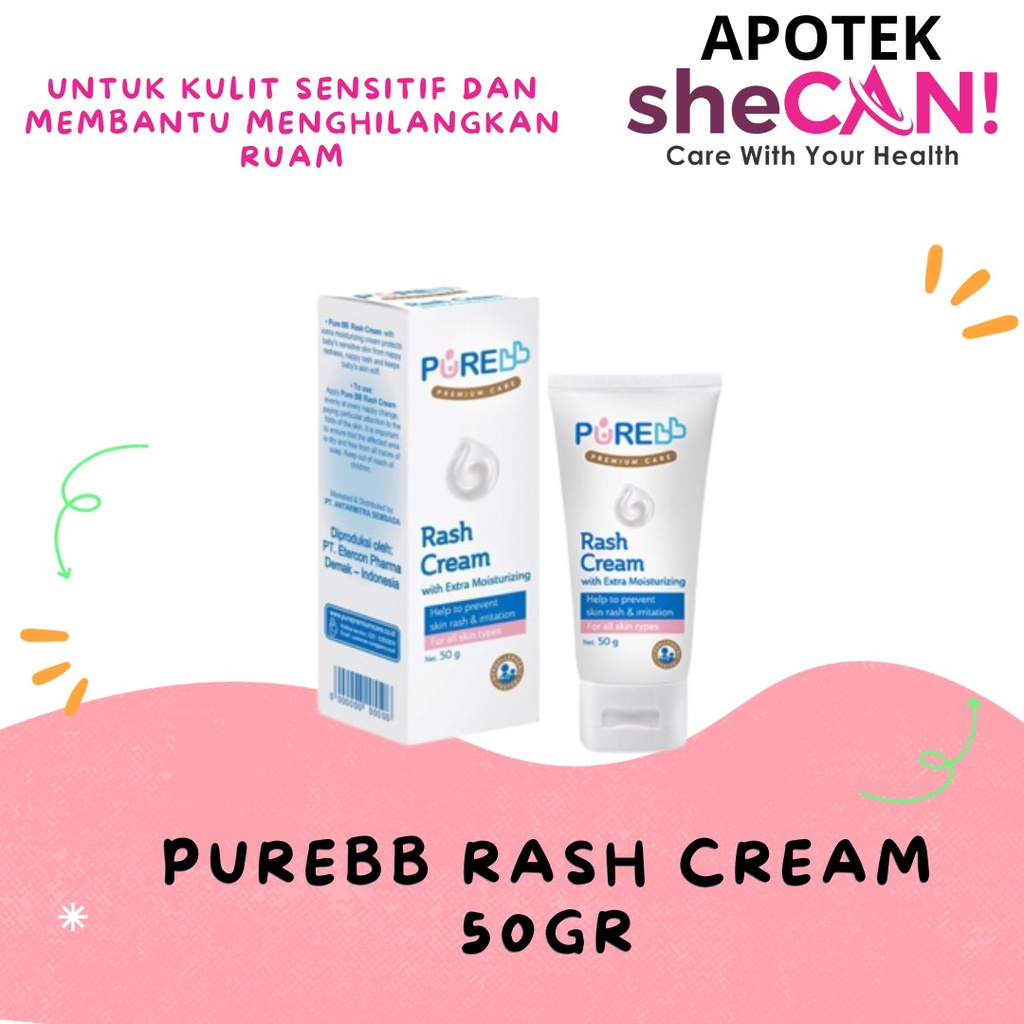 Jual PUREBB Rash Cream Mengatasi Ruam Popok & ASI - 50 gr | Shopee ...