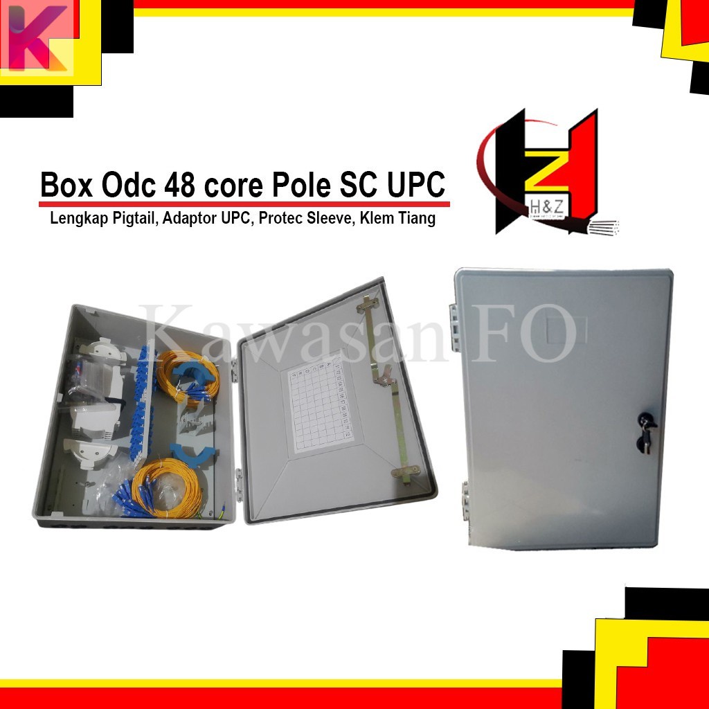 Jual Box Odc 48 Core Pole SC UPC / ODC ODP Wall Pole 48 Core Lengkap ...