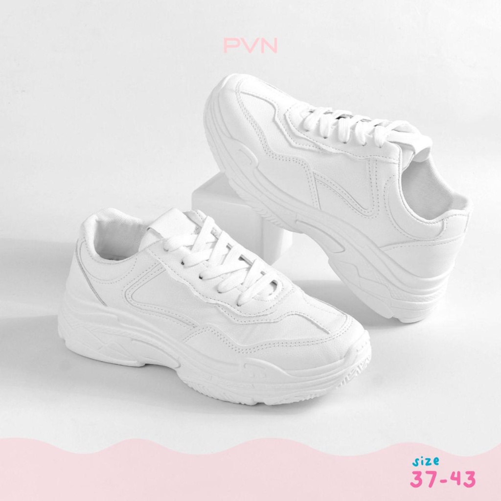 Jual PVN Jimin Sepatu Sneakers Wanita Sport Shoes 512 White | Shopee ...