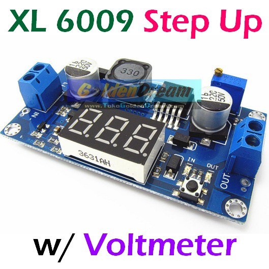 Jual XL6009 with VOLTMETER Adjustable DC -DC Step Up Boost Module ...