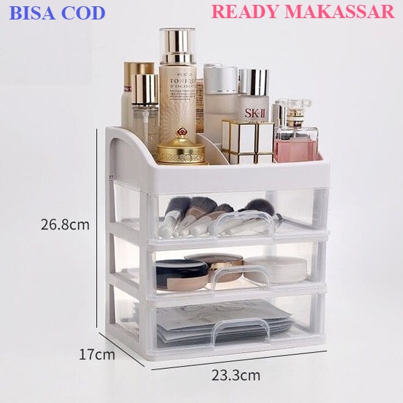 Jual COSMETIC BOX! TEMPAT MAKE UP - Tempat Perhiasan / Rak Kosmetik 3 ...