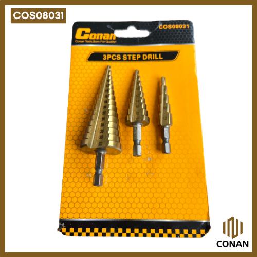 Jual CONAN [COD] MATA BOR PAGODA / STEP DRILL 3PCS COS08031 | Shopee ...