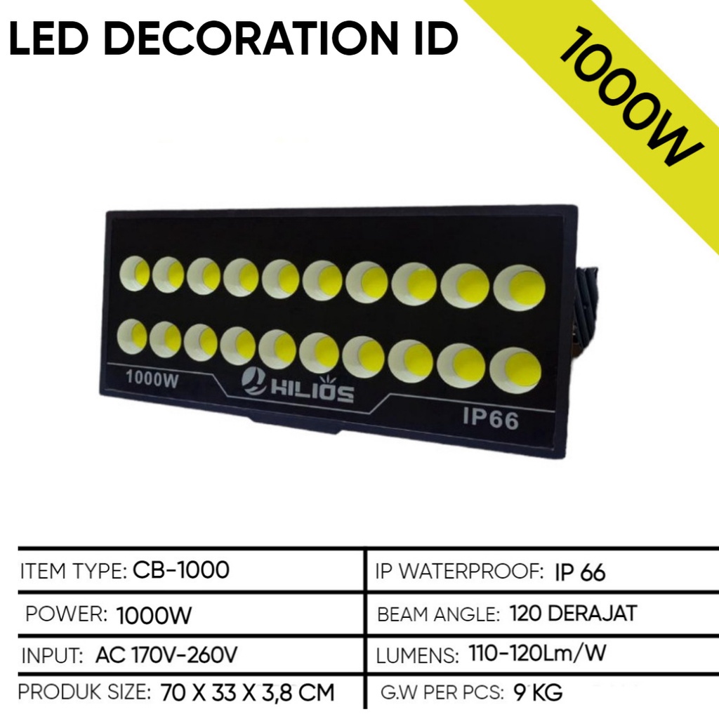 Jual LAMPU SOROT LED COB 1000W / LAMPU TEMBAK LED 1000 WATT / LAMPU ...