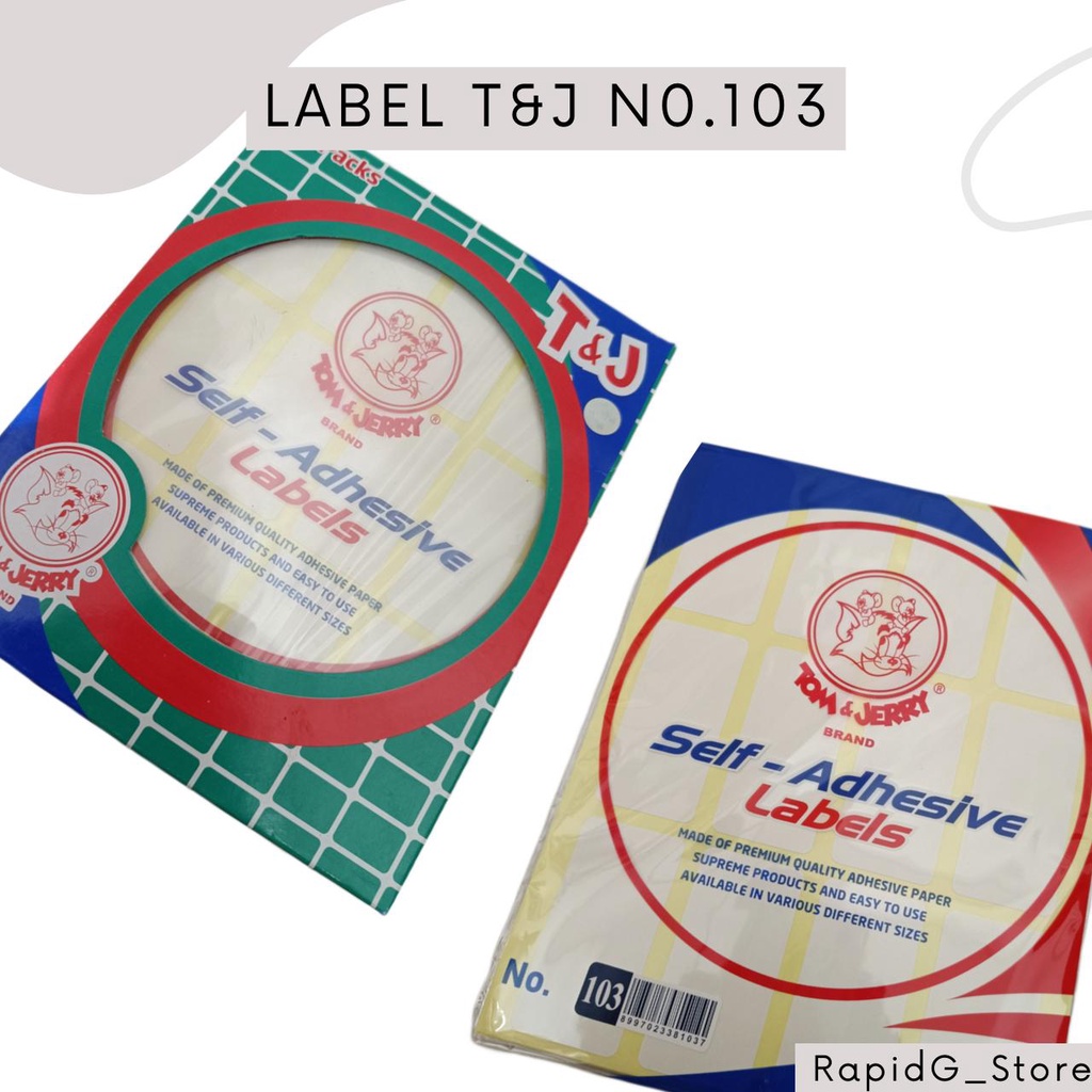 Jual Label Kertas No.103 Tom Jerry T&J Isi 10 Lembar - Rapid Store | Shopee Indonesia